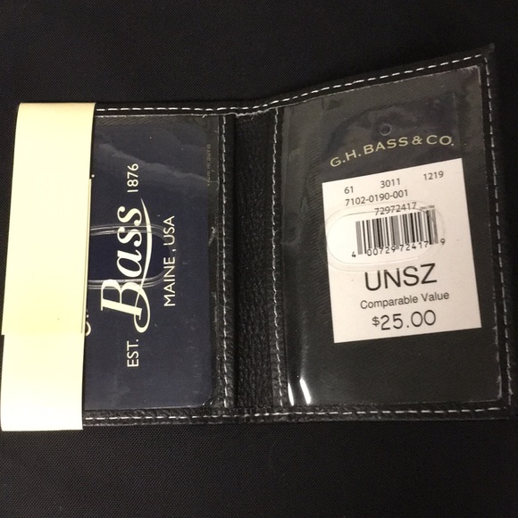 G.H. Bass & Co. | Accessories | Bass Genuine Leather Bifold Card Holder ...